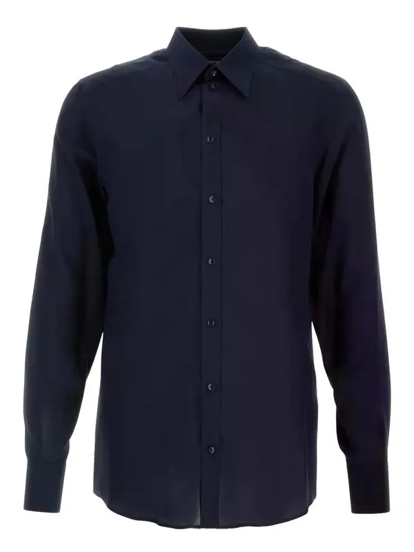 Dolce & Gabbana Crepe Silk Shirt - Blue