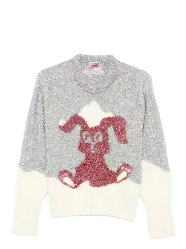 Kenzo Cartoon Intarsia Sweater - Grey