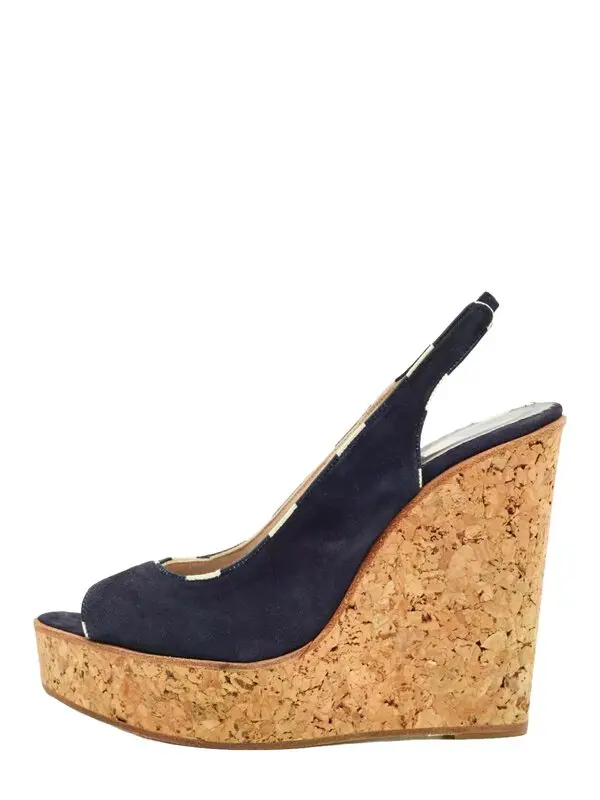 Carolina Herrera Open-toe Wedge Sandals - Blue