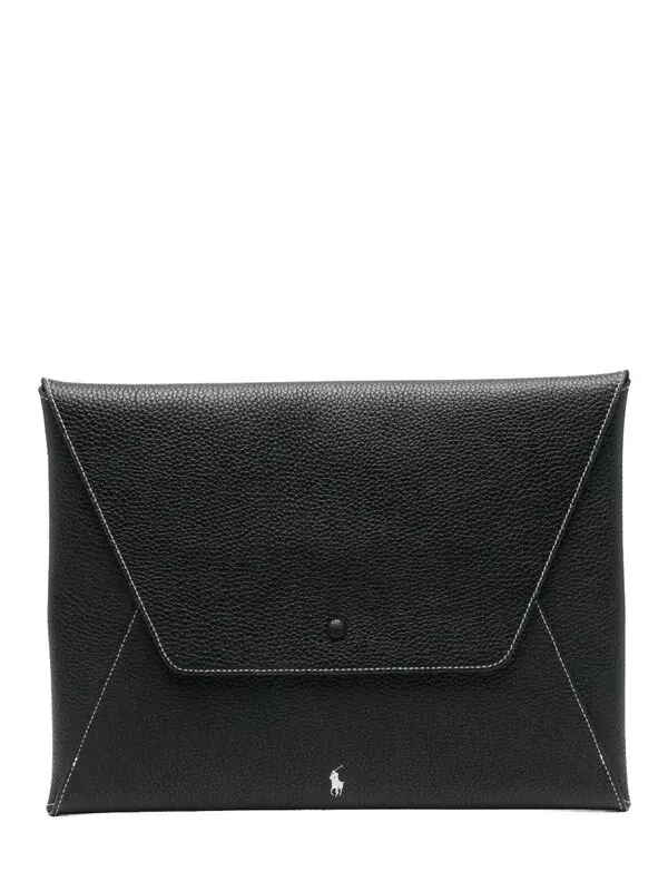 Polo Ralph Lauren Topstitch Envelope Purse - Black