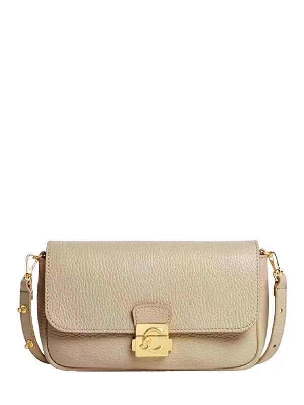 COCCINELLE Mini Logo-plaque Shoulder Bag - Neutrals