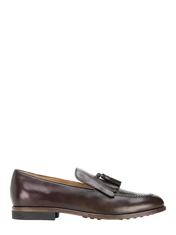TOD'S Fringed Tasseled Loafers - Brown
