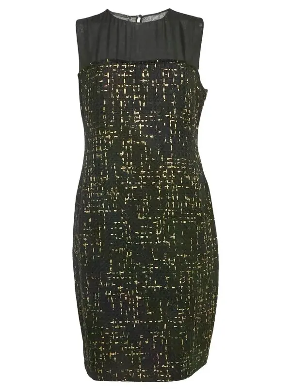 Carolina Herrera Tweed Sleeveless Maxi Dress - Black