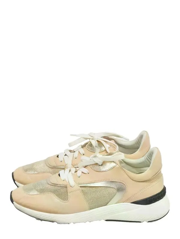 Casadei Leather Lace-up Sneakers - Neutrals