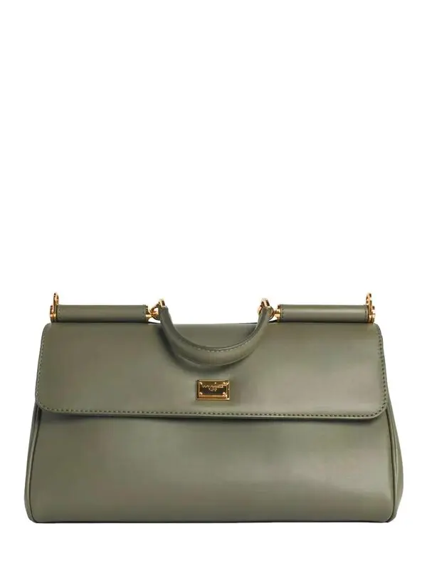 Dolce & Gabbana Medium Sicily Leather Tote Bag - Green