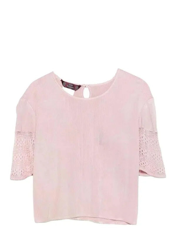 John Galliano 1990s Ribbed-knit T-shirt - Pink