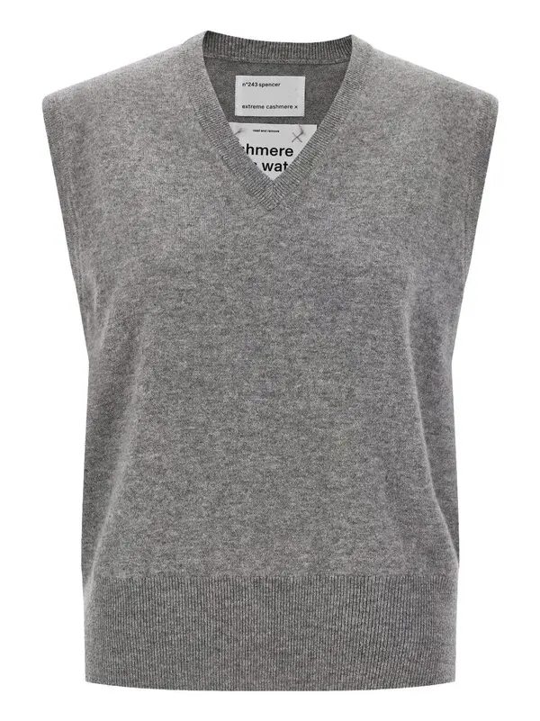 EXTREME CASHMERE X V-neck Vest - Grey