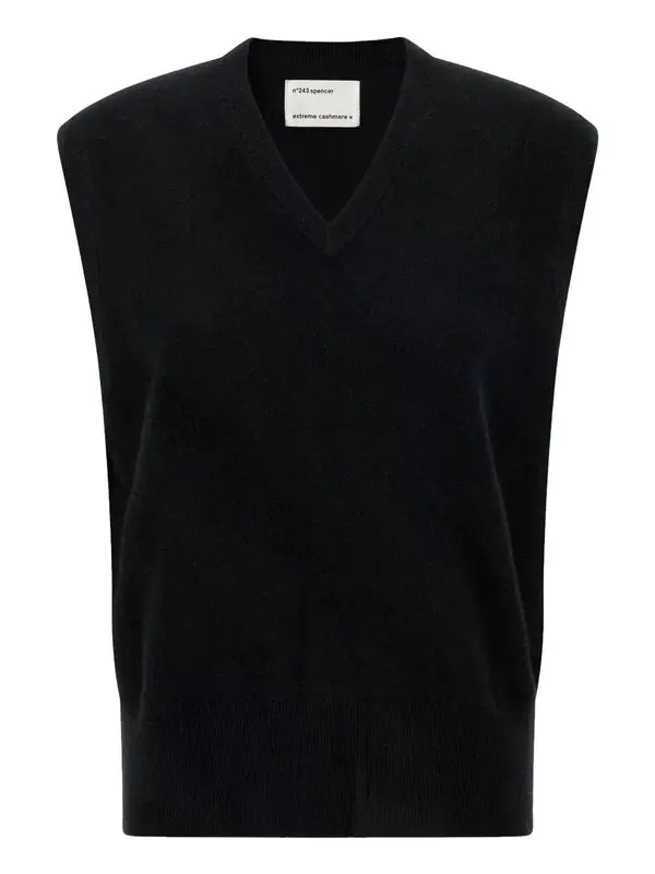 EXTREME CASHMERE X V-neck Vest - Black
