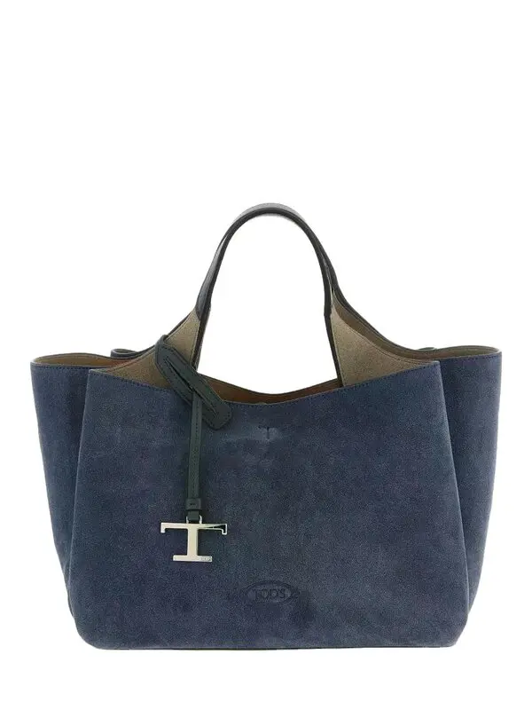 TOD'S Mini Apa Suede Tote - Blue