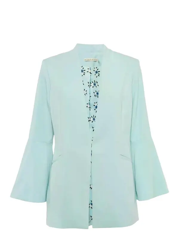 Alice + Olivia Collarless Blazer - Blue