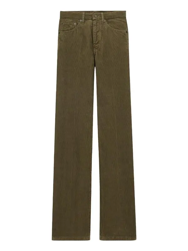 Saint Laurent Clyde Wide Leg Pants - Green