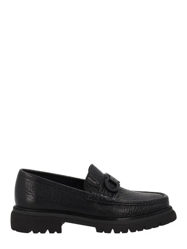 FERRAGAMO Gancini Moccasin - Black