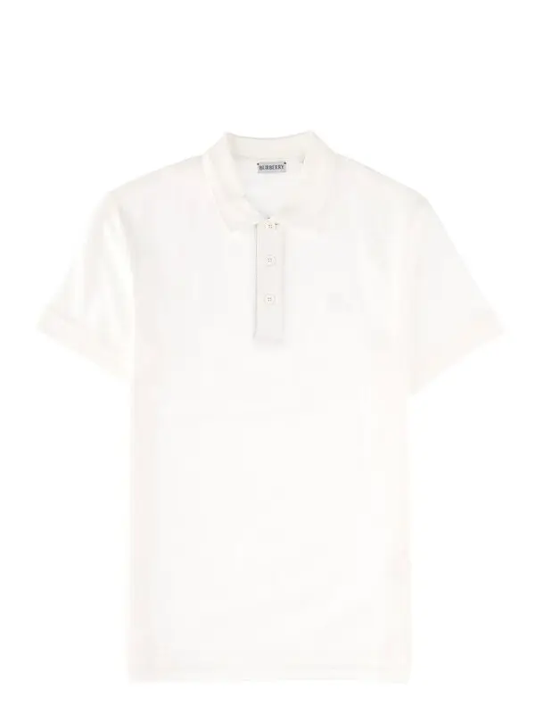 Burberry Polo With Logo - White