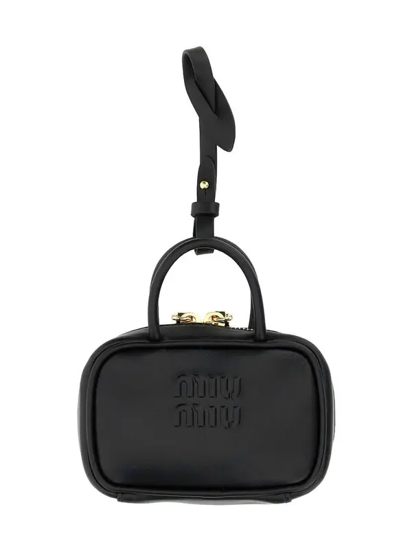 Miu Miu Beau Leather Micro Bag - Black