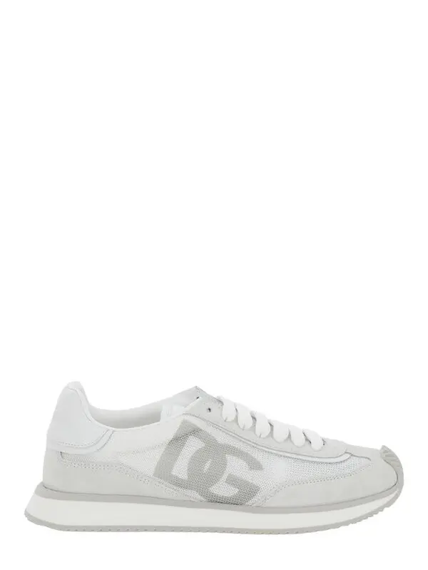 Dolce & Gabbana Dg Cushion Low Top Sneakers In Mixed Materials - White