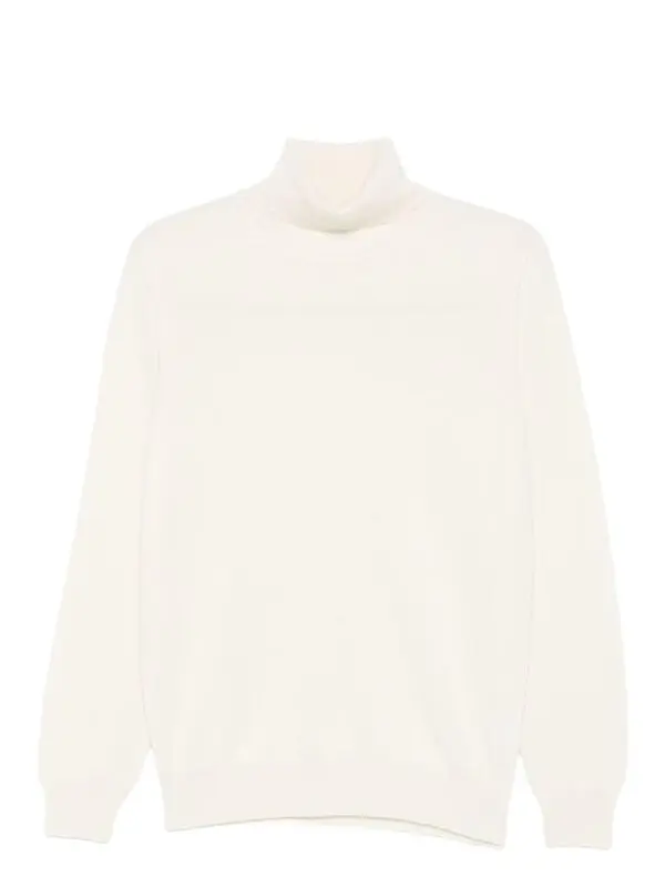 KANGRA Turtleneck Sweater - White
