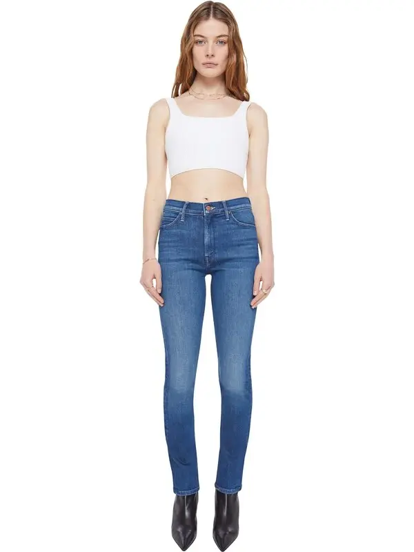 MOTHER The Mid Rise Dazzler Hover Jeans - Blue
