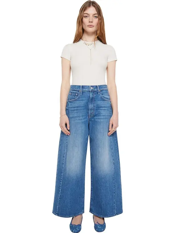 MOTHER The Pipe-dream Zip Ankle Jeans - Blue