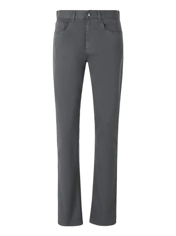 Canali Regular Straight Leg Trousers - Indigo Blue