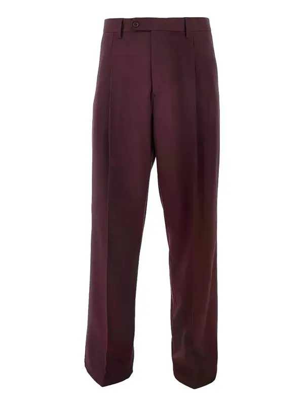 MARSEM Pleated Trousers - Red