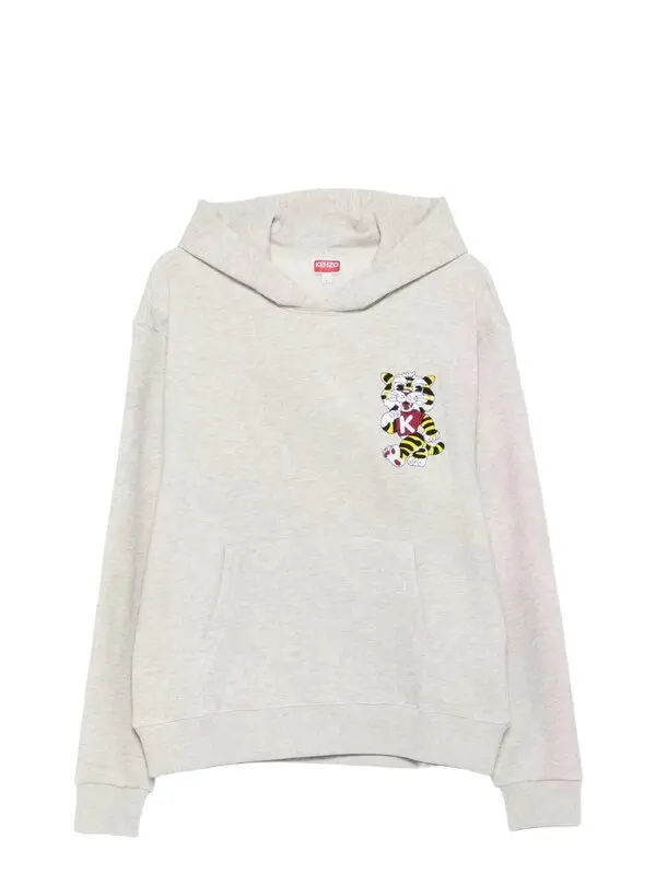 Kenzo Cotton Wild Tiger Hoodie - Grey