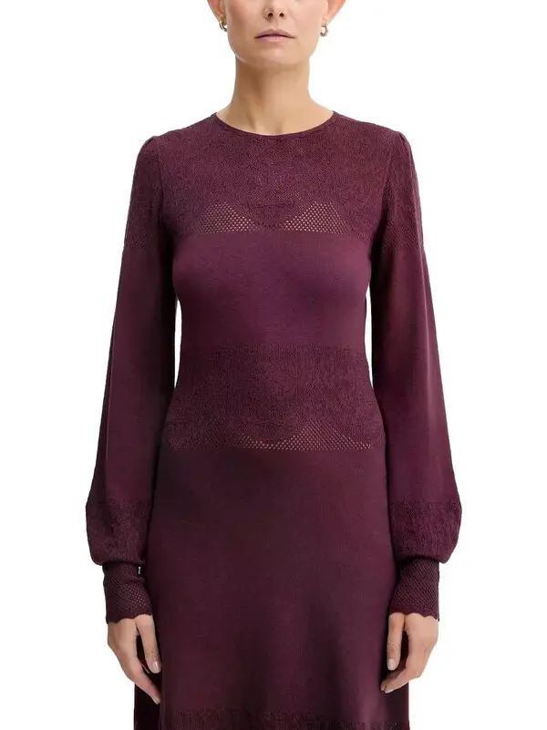 TWINSET Mini Long-sleeve Dress - Red