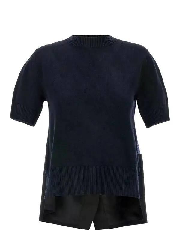 Sacai Patchwork Short-sleeved T-shirt - Blue