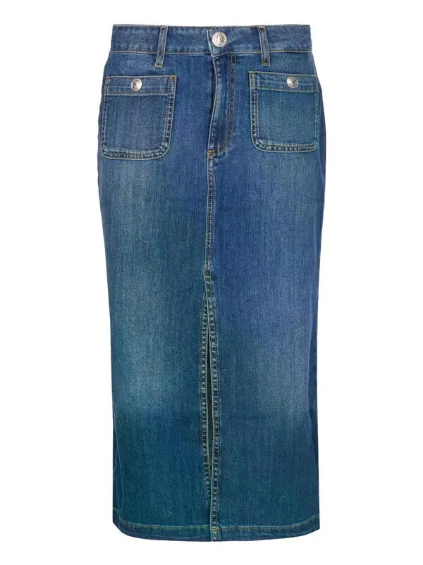 Liu Jo Front-slit Skirt - Blue