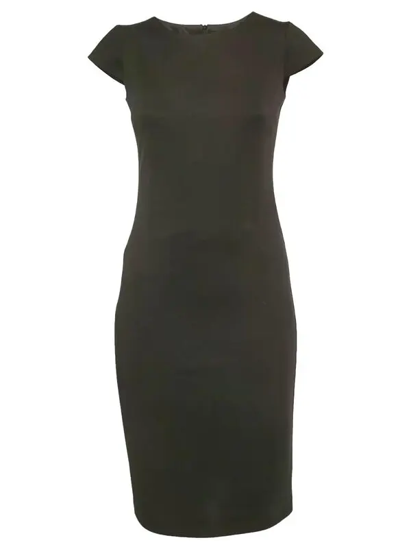 VERONICA VIRTA Crepe Short-sleeved Midi Dress - Black