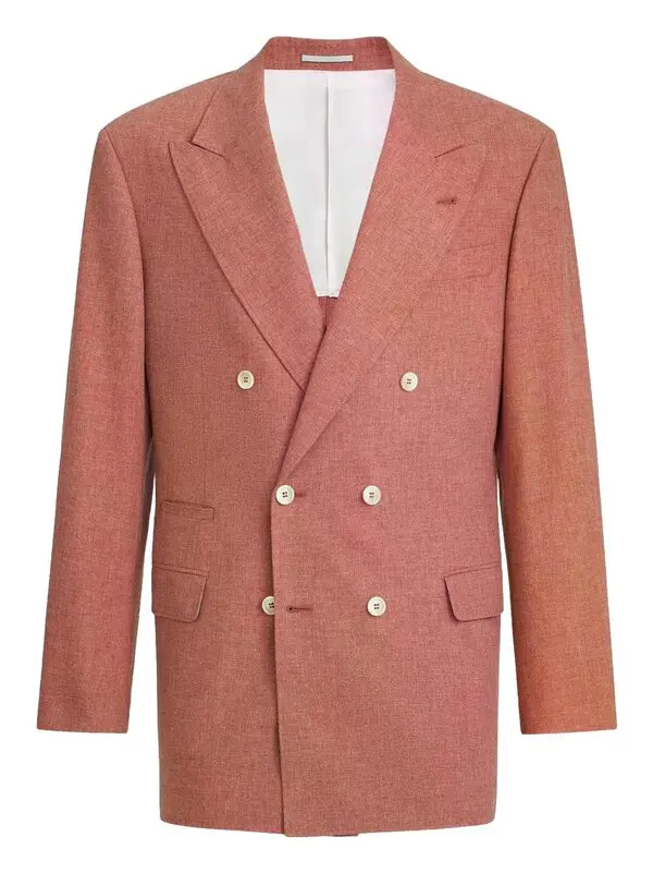 Brunello Cucinelli Double-breasted Blazer - Orange
