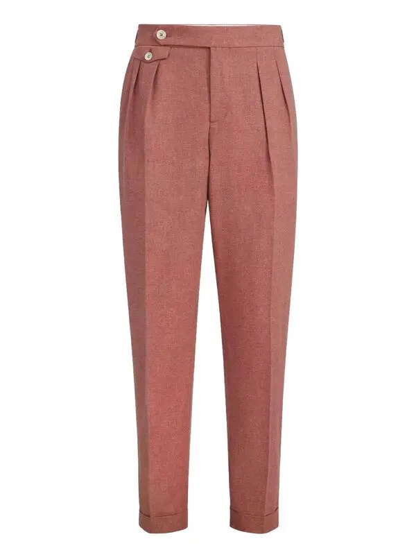 Brunello Cucinelli Pleated Trousers - Orange