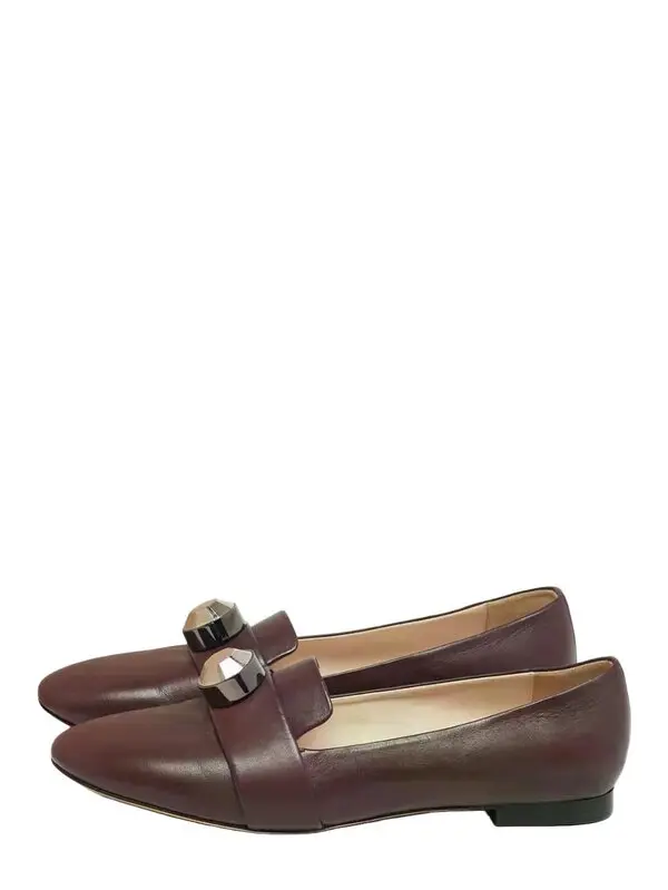 CHRISTOPHER KANE Leather Embellished Loafers - Red