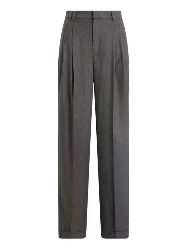 Polo Ralph Lauren Pleated Wide-leg Palazzo Trousers - Grey