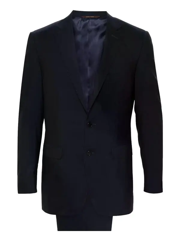 Canali Single-breasted Wool Suit - Blue