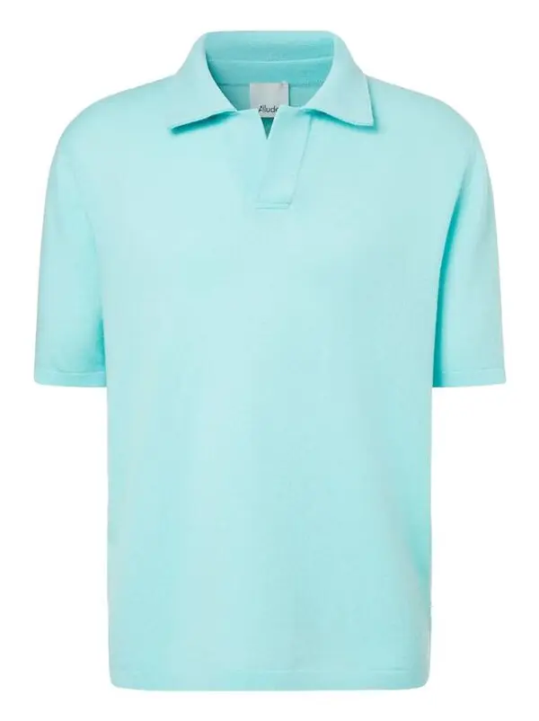 ALLUDE Wool And Cashmere Polo Sweater - Blue