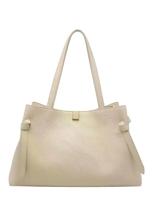 Yuzefi Gyoza Pebble-grain Shoulder Bag - Neutrals