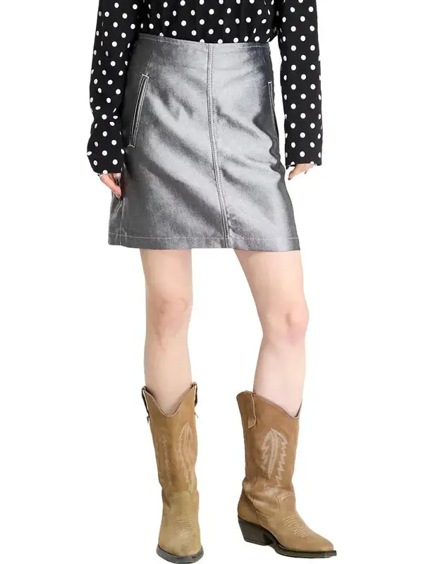 Calvin Klein A-line Mini Skirt - Grey
