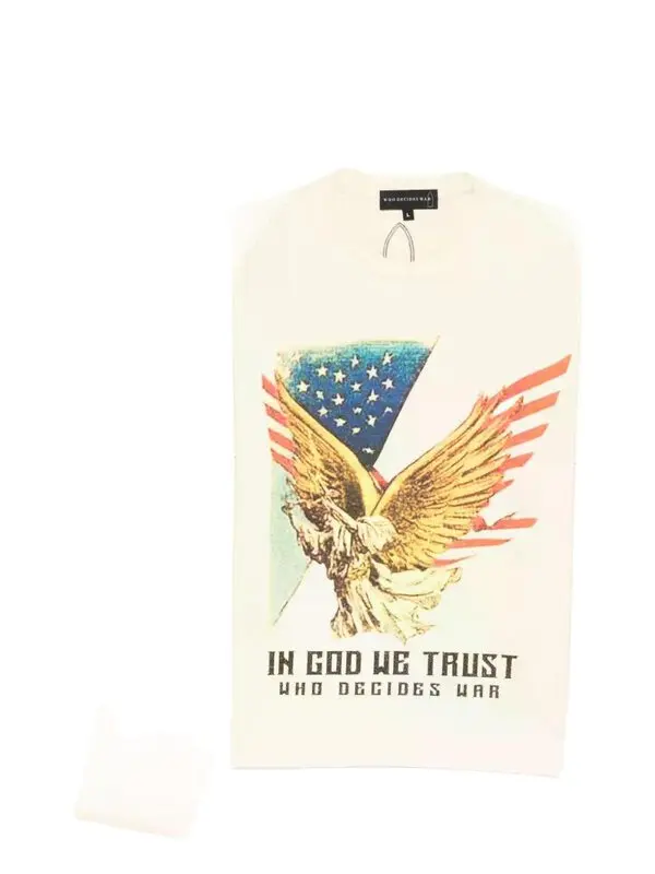 WHO DECIDES WAR Eagle Graphic Long-sleeve Sweatshirt - Neutrals