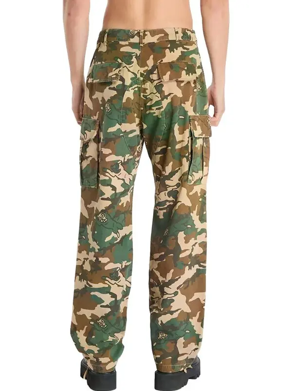 BILLIONAIRE BOYS CLUB - ICE CREAM Running Dog Woodland Camouflage Cargo Pants - Green