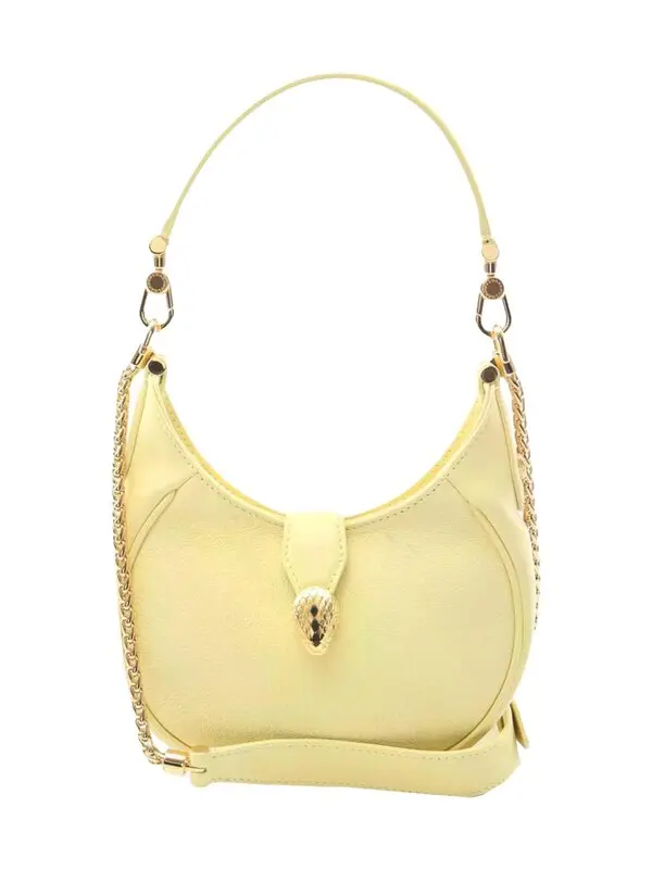 BVLGARI 2010-2025 Small Leather Serpenti Ellipse Satchel - Yellow