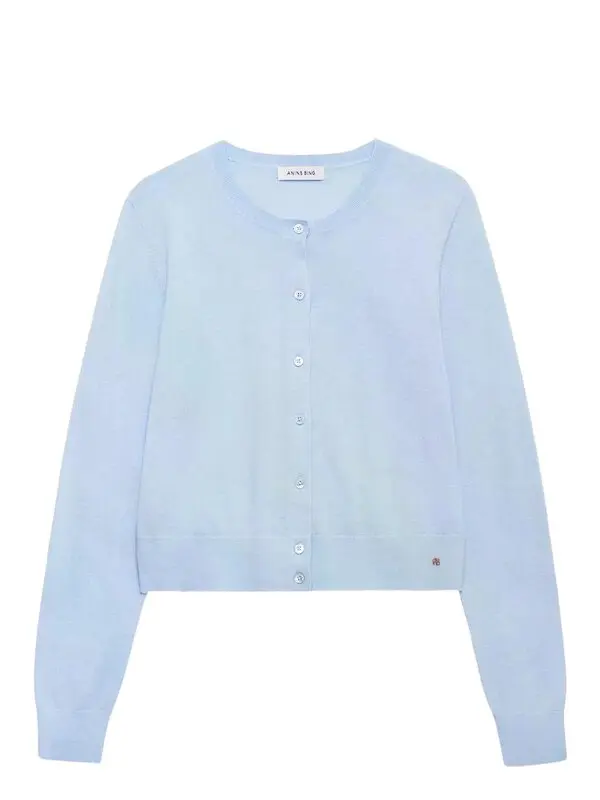 ANINE BING Moni Cropped Cardigan - Blue