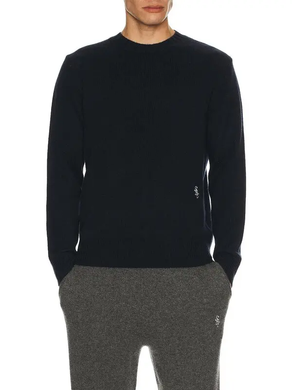 SPORTY & RICH Cashmere Sweater - Dark Navy