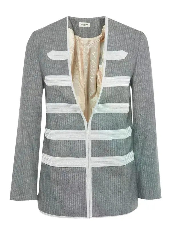 Zadig&Voltaire Pinstripe Wool Blazer - Grey