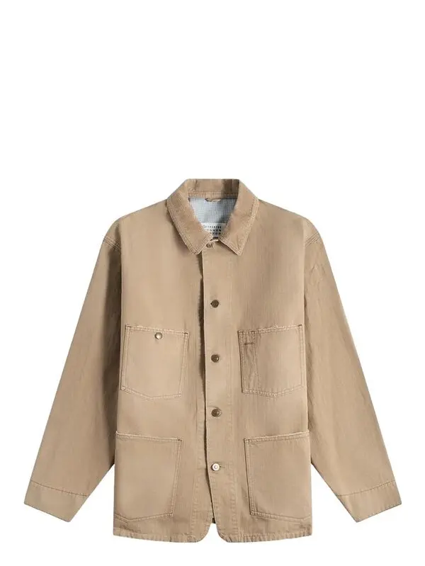 MAISON MARGIELA Herringbone Workwear Jacket - Beige