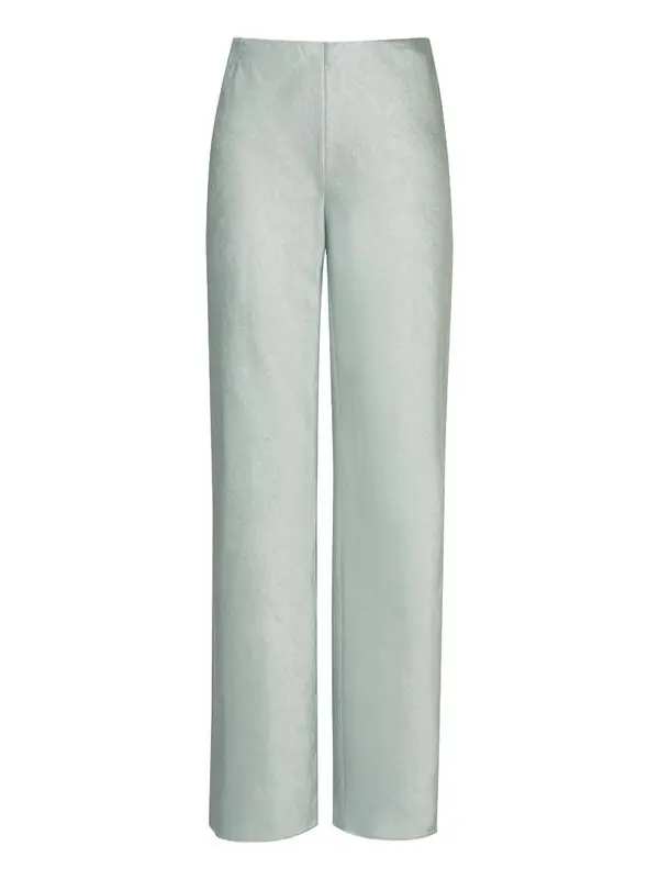 Vince Satin Wide-leg Pants - Green