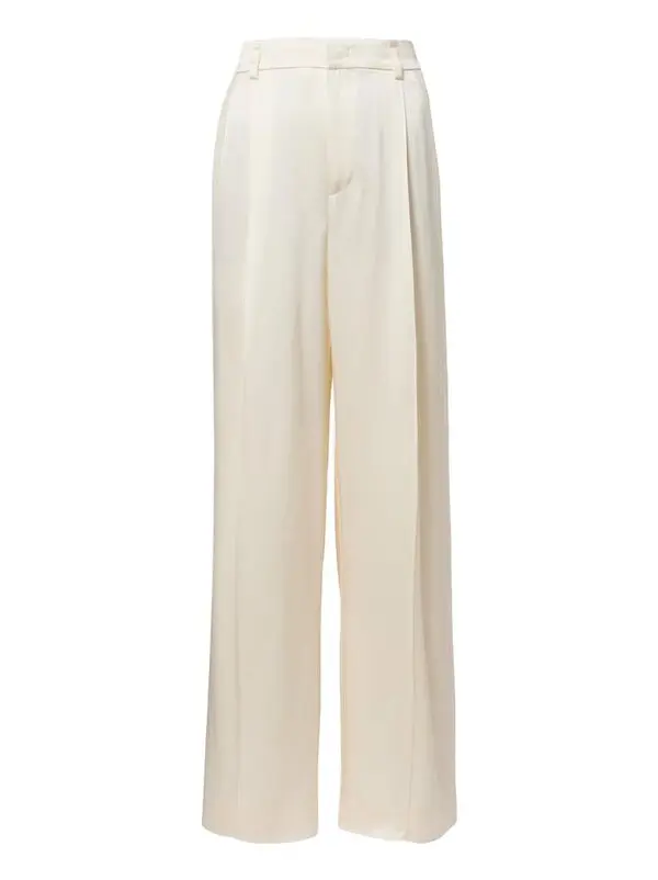 Vince Satin Wide-leg Pants - White