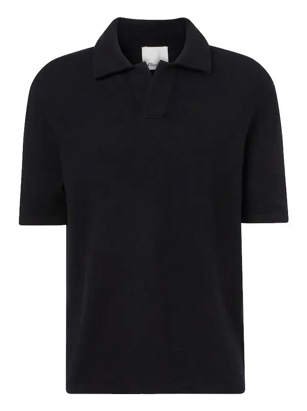 ALLUDE Wool And Cashmere Polo Sweater - Black