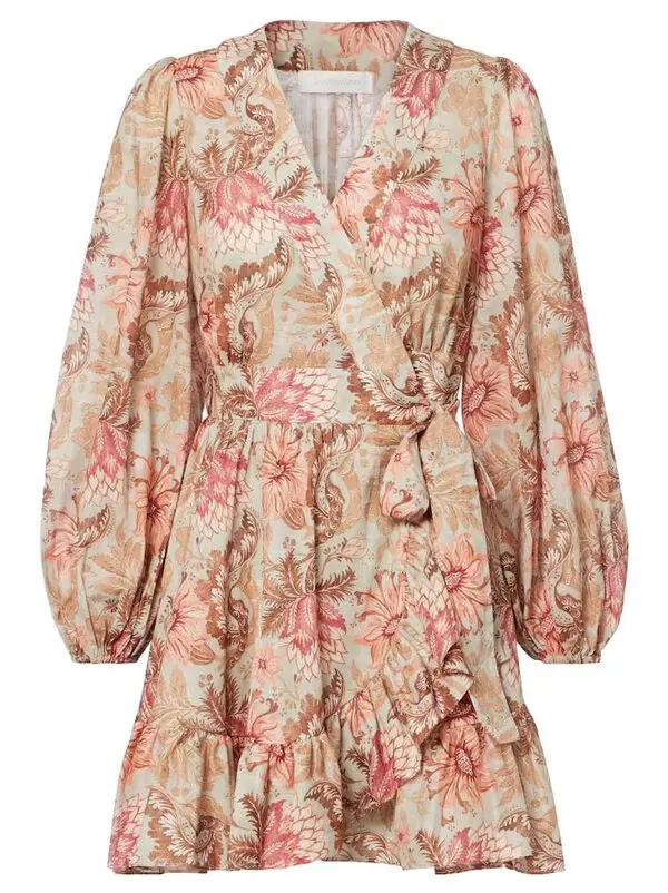 Zimmermann Daylight Floral Cotton Wrap Dress - Multicoloured