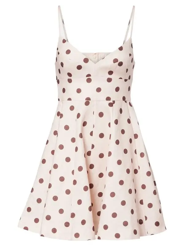 Zimmermann Polka-dot Mini Dress - Pink