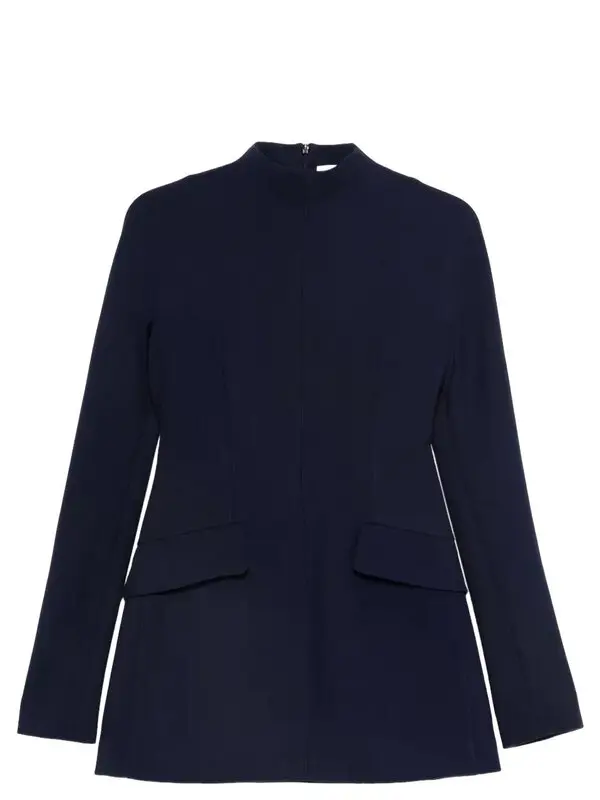 Sportmax Pockets High-neck Mini Dress - Blue